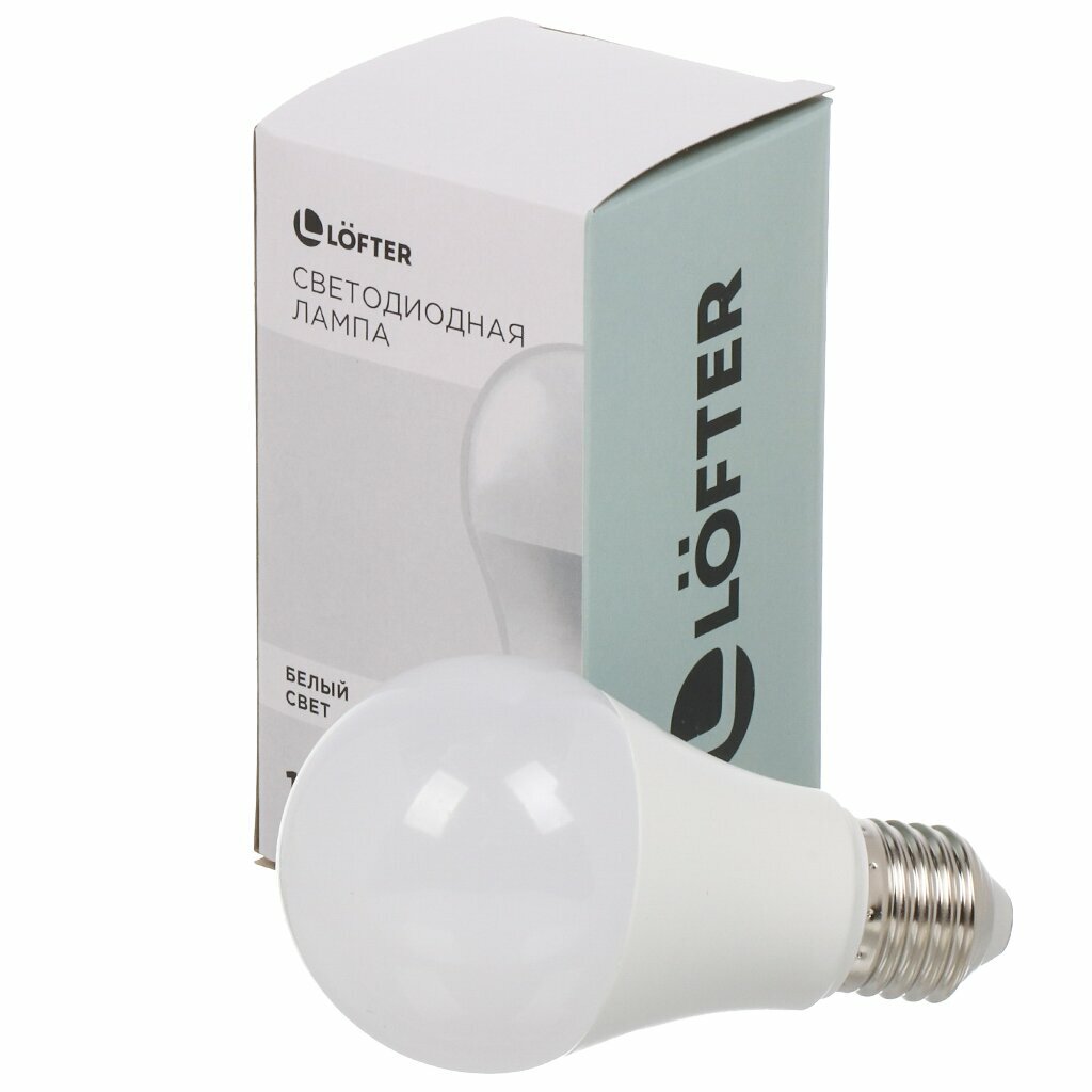 Лампа светодиодная E27, 15 Вт, 135 Вт, 220 В, груша, 4000 К, свет нейтральный белый, Lofter