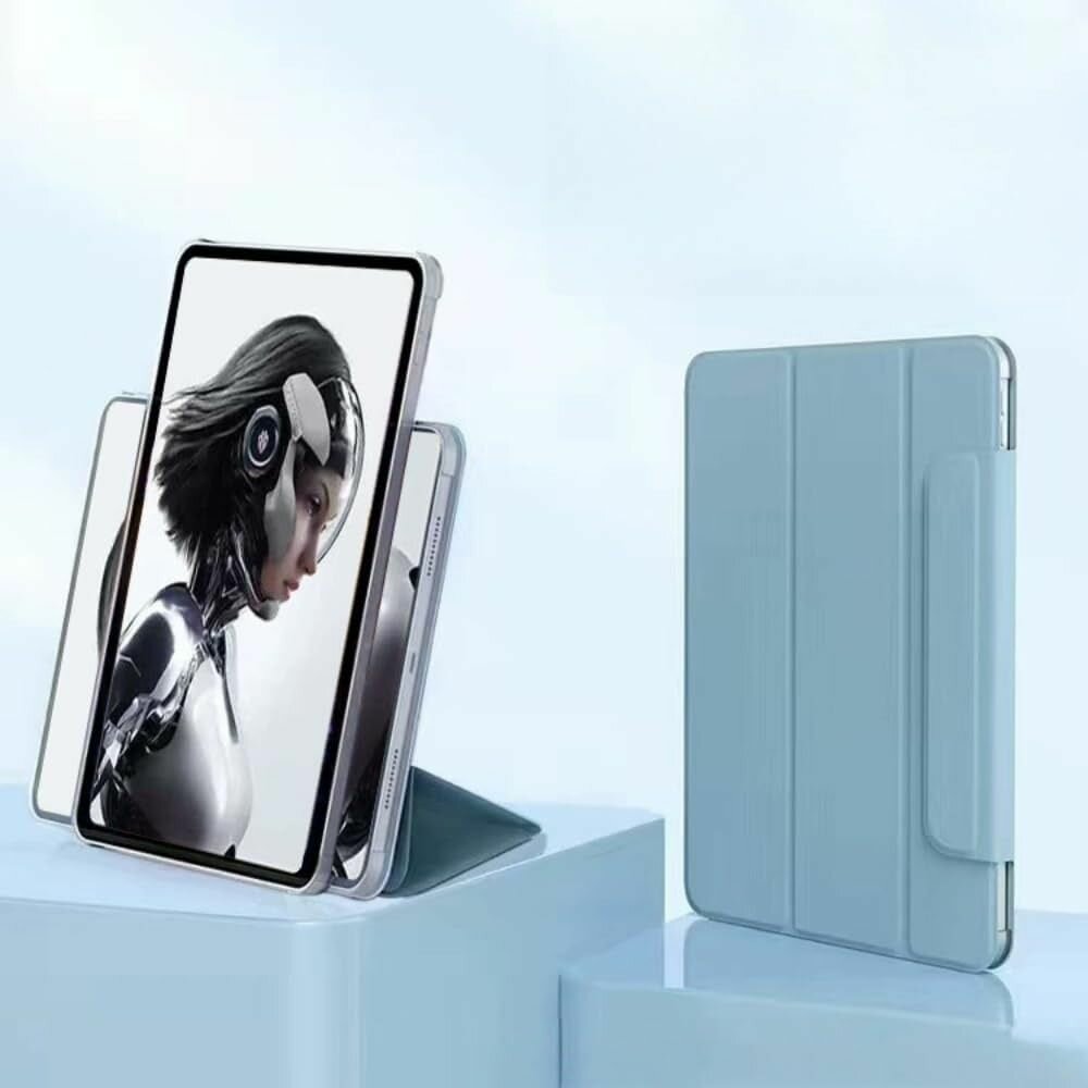 Магнитный чехол совместим с ZTE Nubia Red Magic Gaming Tablet 3 Pro 9.06 дюймов (2025), съемный двусторонний чехол из прочного на изгиб ПК с подставкой