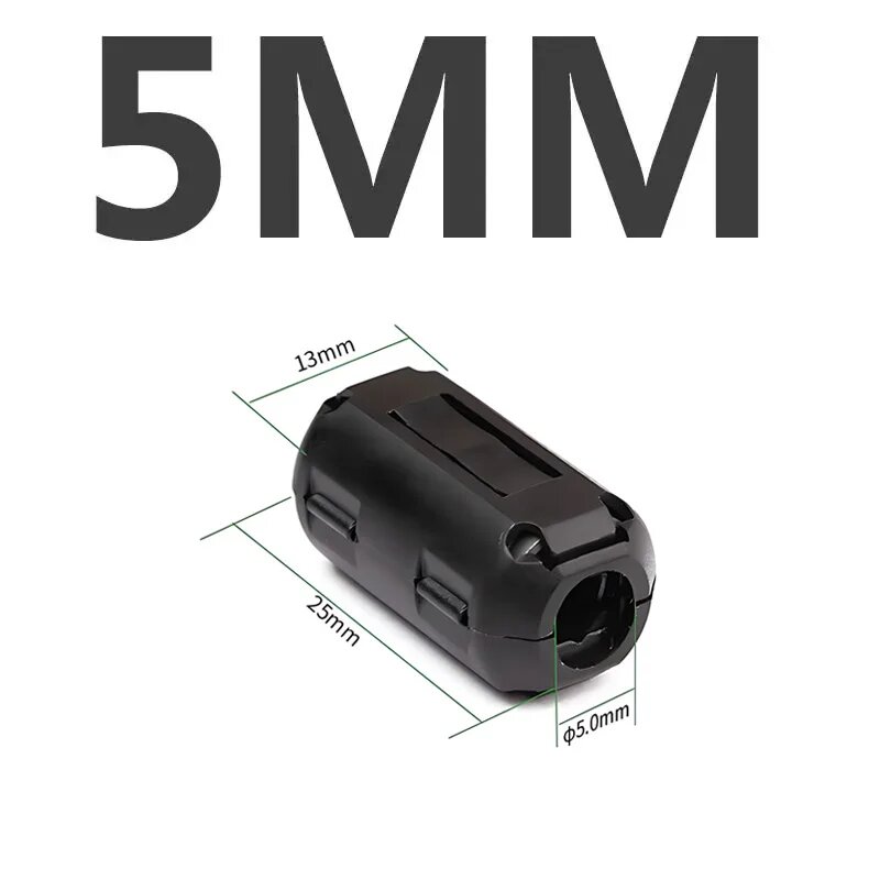 Ферритовый фильтр на кабель 5MM Black