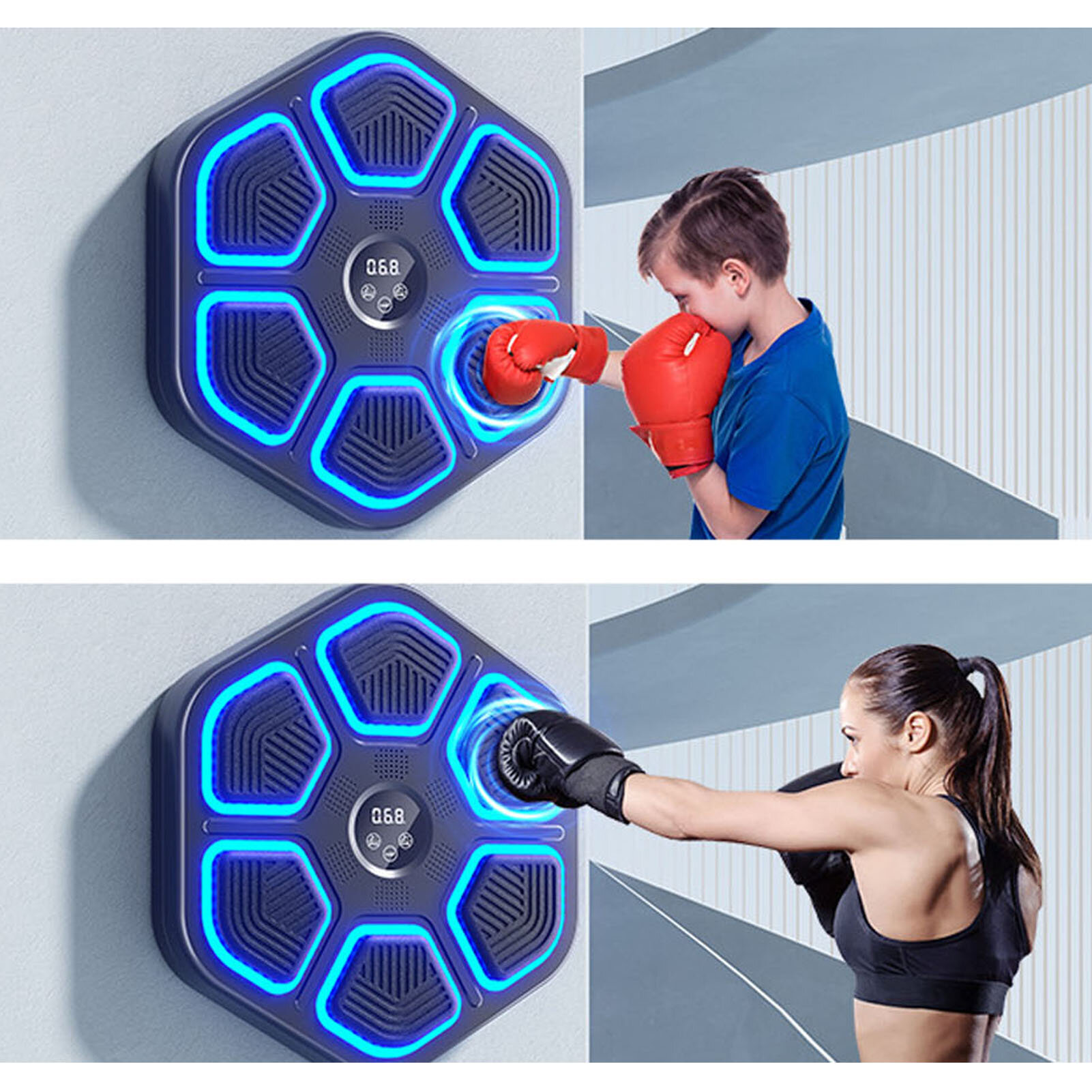 Музыкальный боксерский тренажер для детей и взрослых, умный Bluetooth, электронное тренировочное оборудование для мишеней