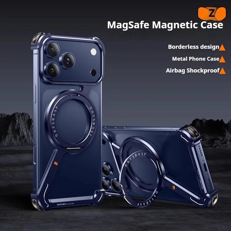 Blue MagSafe металлический чехол для iPhone 17 Pro