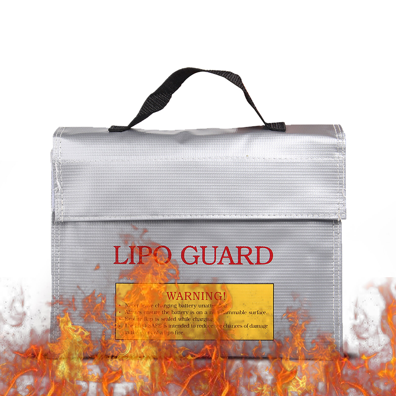 Портативный огнестойкий взрывозащищенный защитный чехол для литий-полимерных аккумуляторов, термостойкий, размером 240 * 180 * 65 мм.