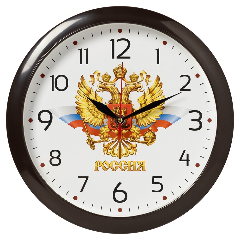 Часы настенные 6026-034 темно-коричневый "Россия"