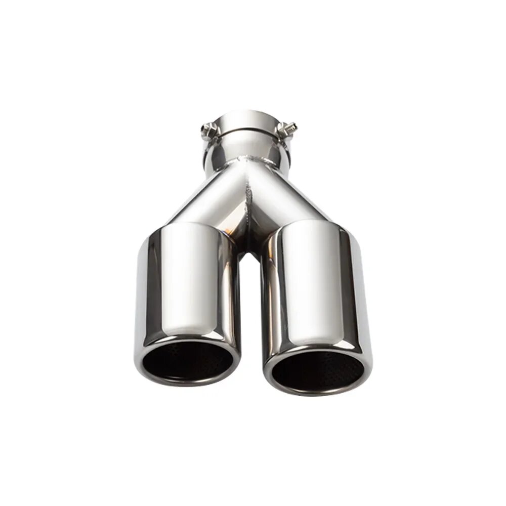 1 шт, выхлопная труба из нержавеющей стали, 63 мм, вход 70 мм, выход с двойным выходом, глушитель, наконечники выхлопных газов для автомобилей, EJ20211n-L