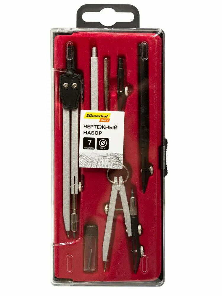 Готовальня Silwerhof Daily металл 13.5см в компл:7 предметов