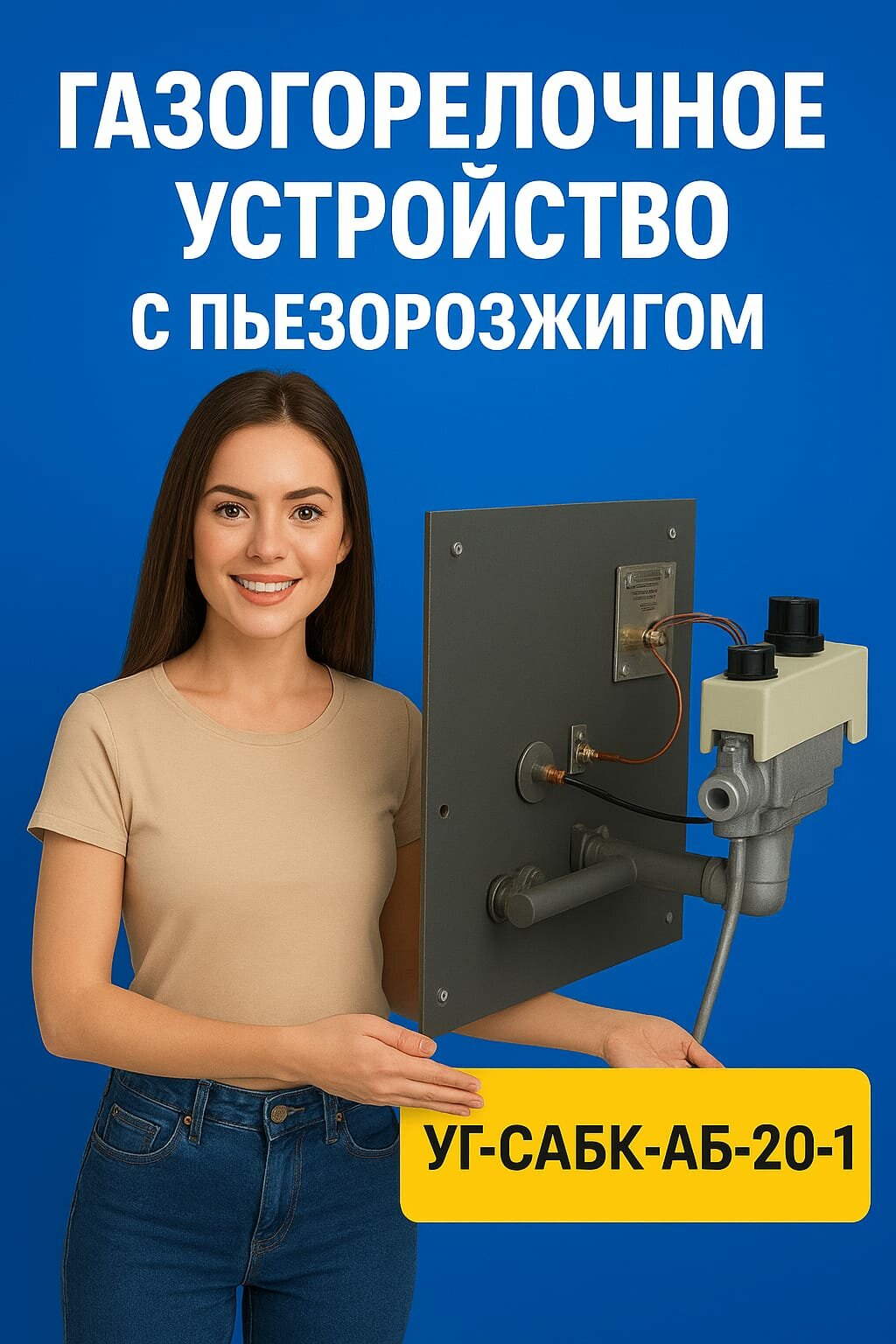 Газовая горелка с пьезорозжигом УГ-САБК-АБ-20-1 автоматика