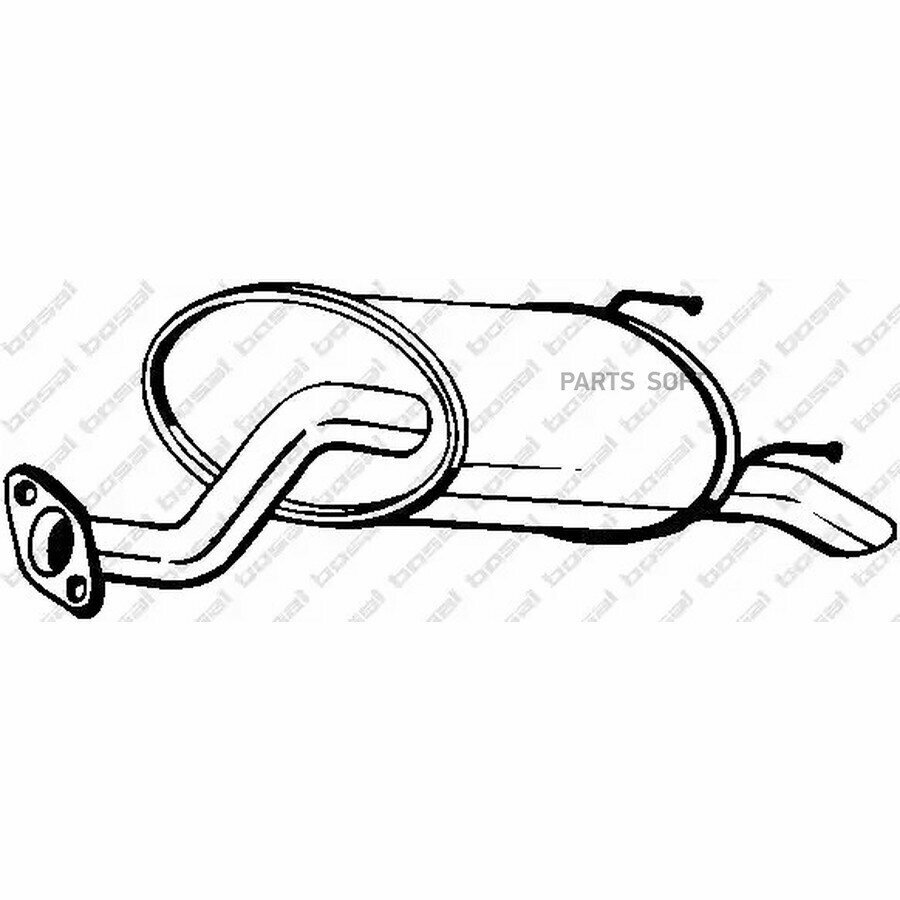 Глушитель задний от официального дистрибьютора, BOSAL, артикул 163395