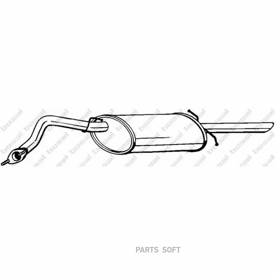 Глушитель задний от официального дистрибьютора, BOSAL, артикул 278875