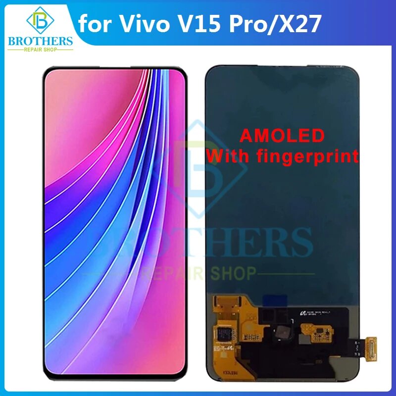 Дисплей в сборе для Vivo V15 Pro/X27, AMOLED с отпечатком