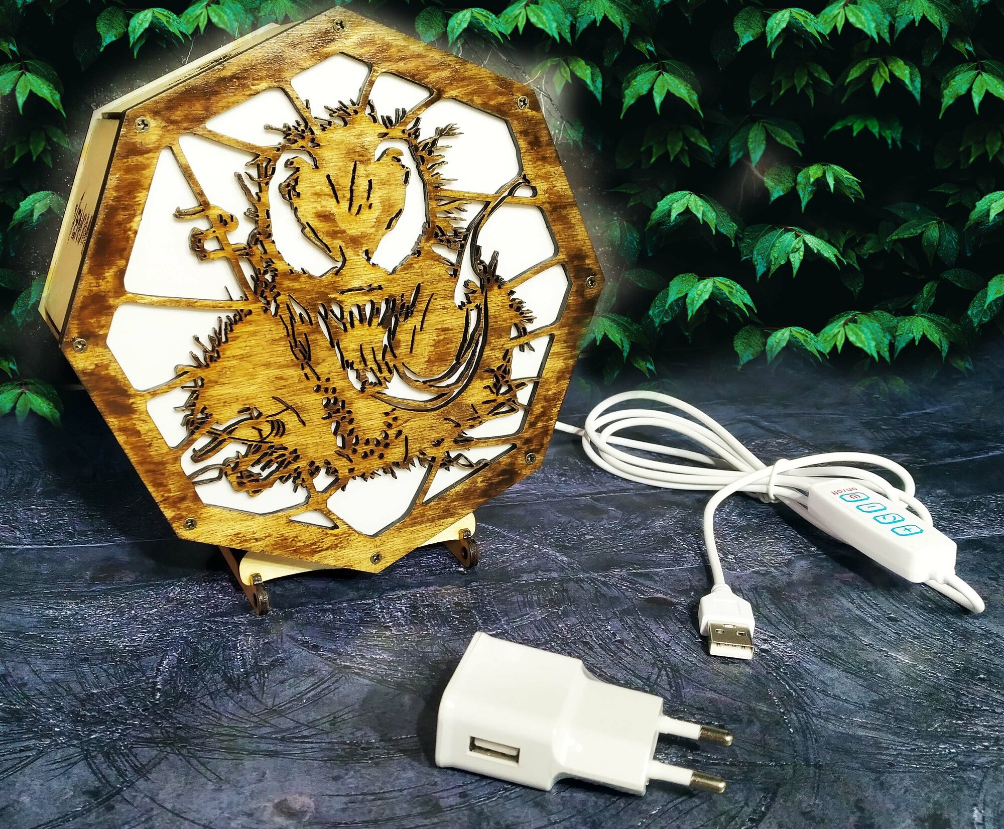 Светильник настольный / Веном / Декоративная лампа, подсветка, ночник, USB