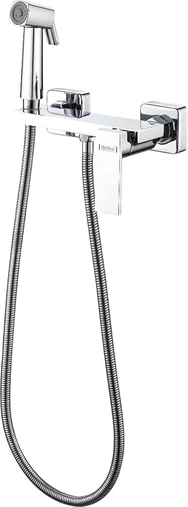 Гигиенический душ Haiba HB5517 со смесителем, хром, глянцевый, латунь, рычажный, смеситель для биде