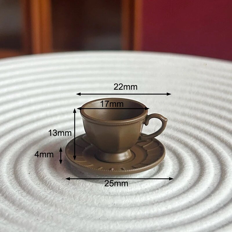 Мини-чашки для кукольного домика 2 шт.