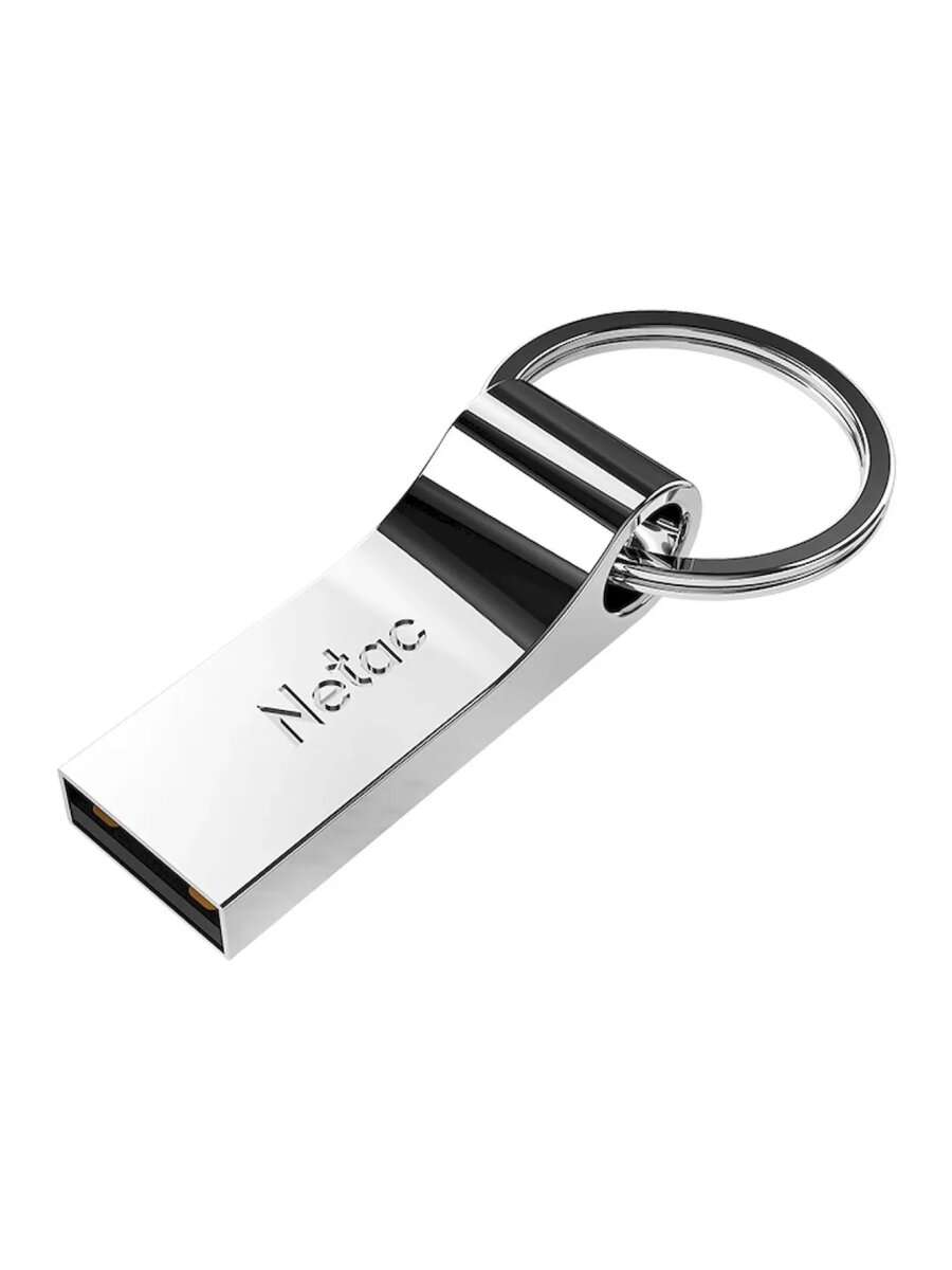 Флеш диск NETAC 64Gb U275 silver (USB 2.0, metal case) (NT03U275N-064G-20SL)