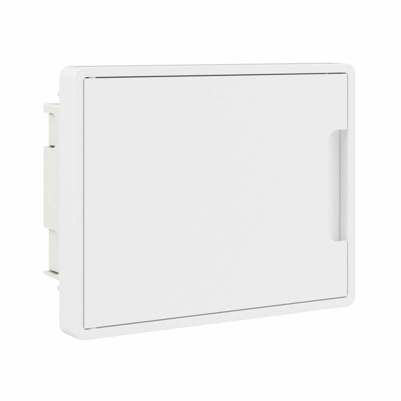 Щиток встраиваемый FRAME 8мод. с бел. дверцей с 2 шинами PEN на 6 и 8 отверст. бел. DKC F08B1WW