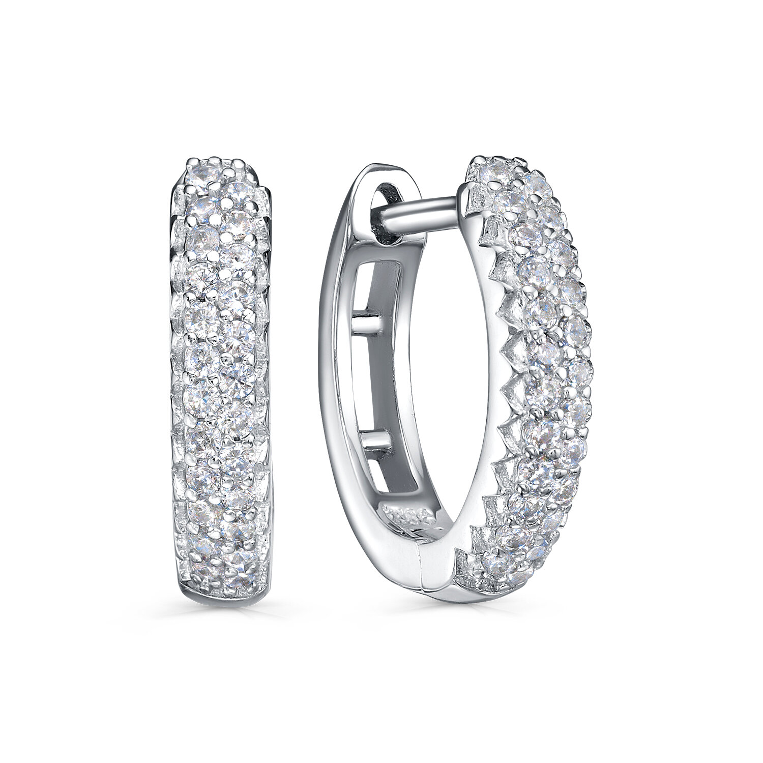 Серьги, серебро, 925 проба, фианит