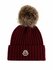Шапка Moncler для девочек, размер OneSize, red
