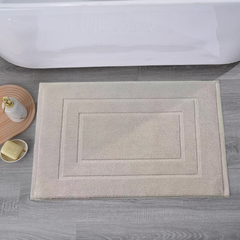 Хлопковый напольный коврик, бежевый, 350 г, шестиугольная сетка, 50x80 см, нейтральный