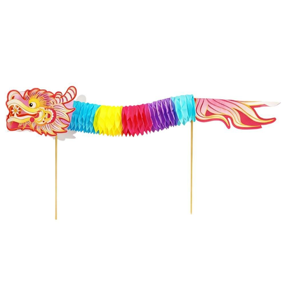 Tradition 3d Paper Dragon Toy Handmade Toys Folding Folding Paper Toy Decorations Selfie Photography Cool Handheld Chinese Dragon Toy Party