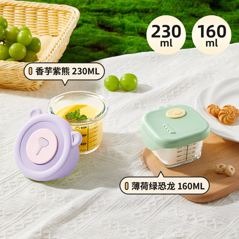 Стеклянная миска для кормления Beitais Baby, набор инструментов для кормления младенцев, детская посуда, пароварка для кормления