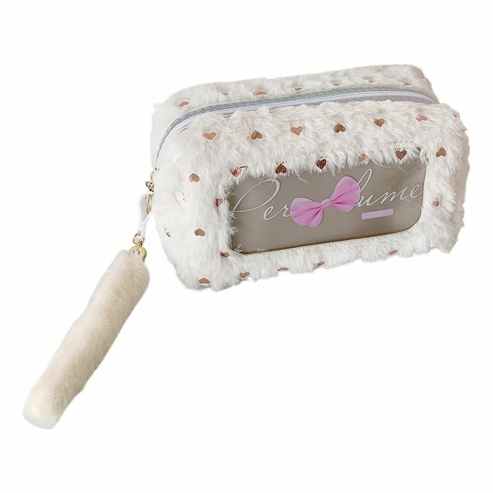 Сумка для хранения канцелярских принадлежностей большой емкости, плюшевая сумочка