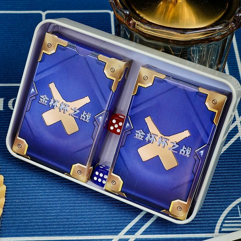 Настольная игра с картами для питья, водонепроницаемые золотые карты, новые утолщенные пластиковые карты для вечеринки