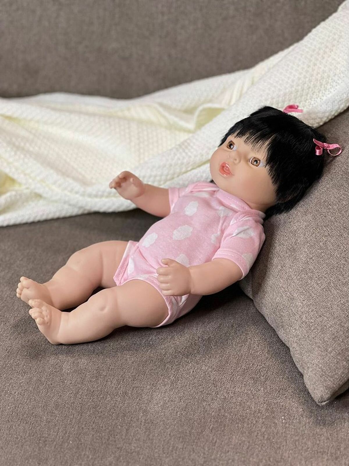 Кукла для девочки виниловая 38 см Новорожденная (17061)