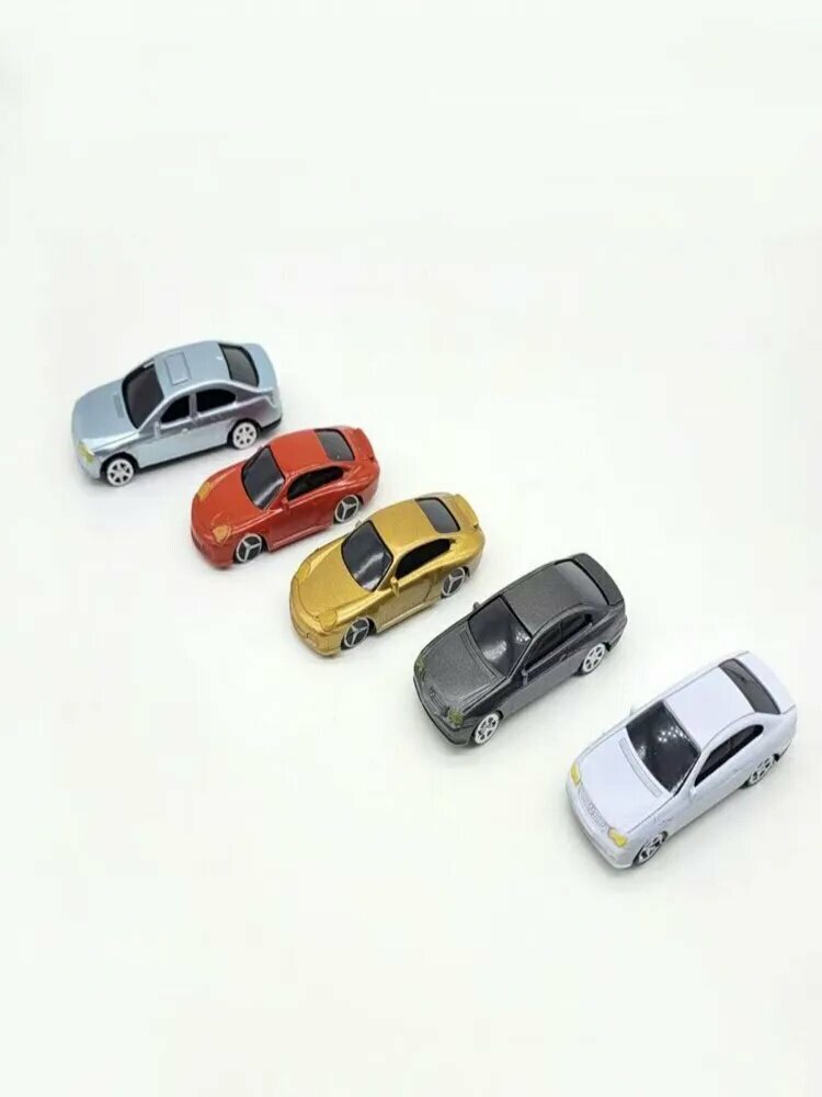 5 шт Миниатюрные модели автомобилей 1:75, для диорам и макетов песочного стола
