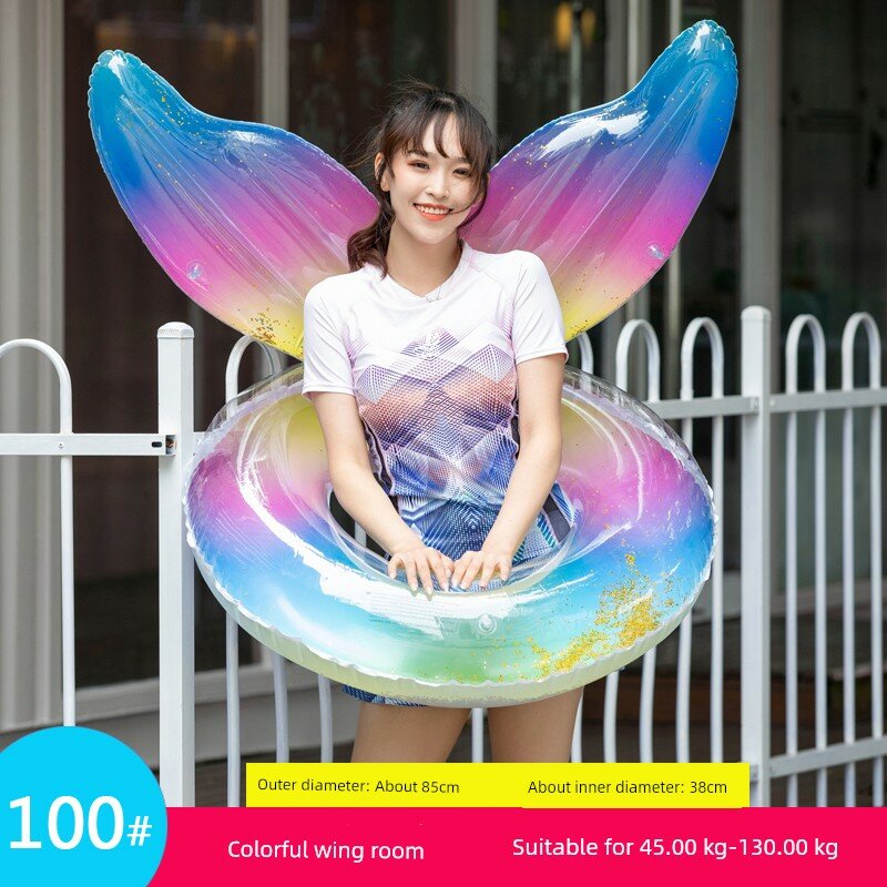 Красочный надувной круг для плавания для взрослых, утолщенный модный надувной спасательный круг для детей 3-6 лет, круг