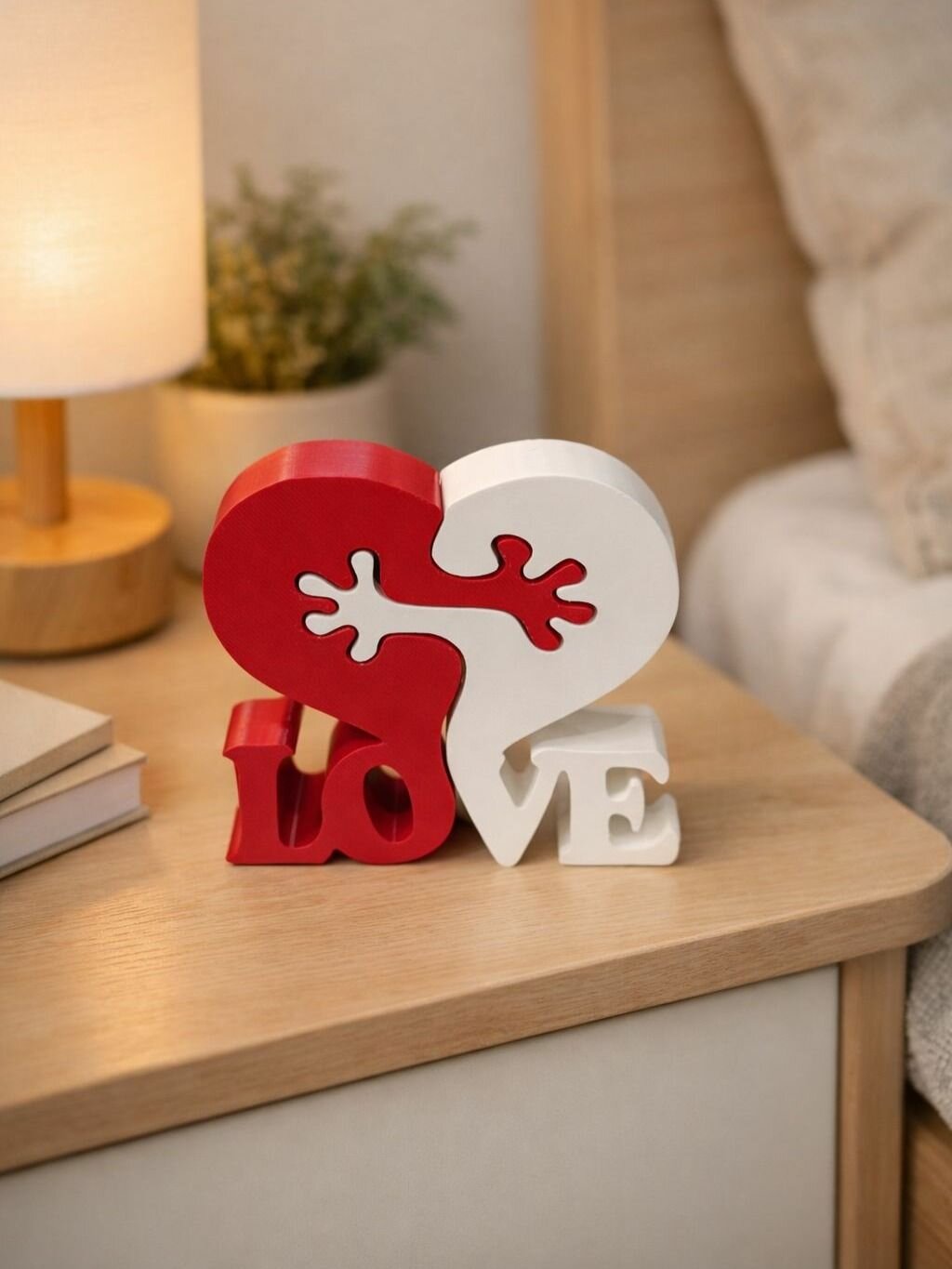 3D Валентинка-пазл LOVE (10 см) подарок на 14 февраля, 8 марта, годовщину, для любимых