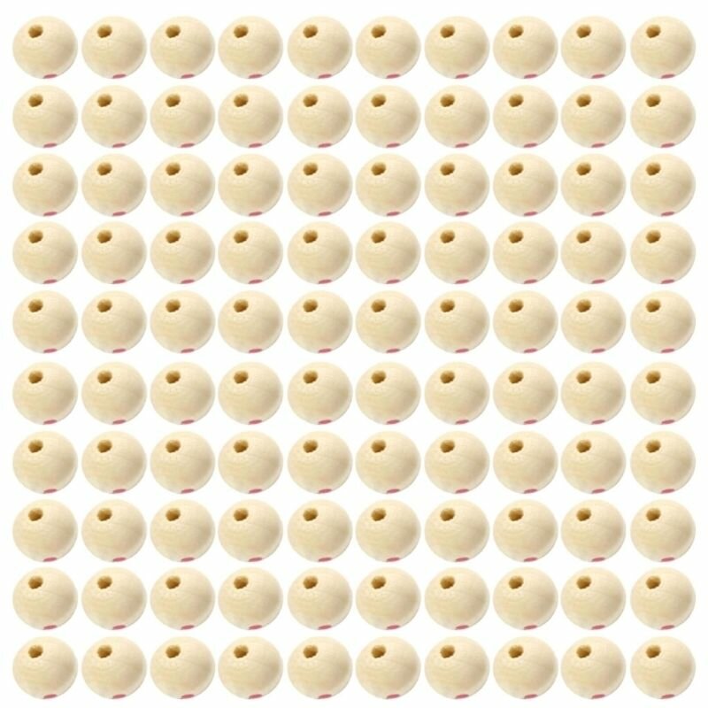 100 шт, деревянные бусины со смайликами