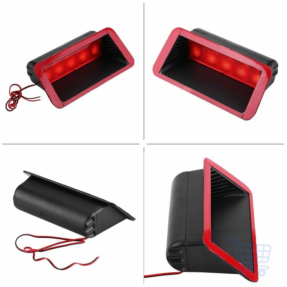 Светодиодный 3-й стоп-сигнал универсальный для автомобиля 12В, 5 красных LED ламп заднего стопа, пластиковый корпус