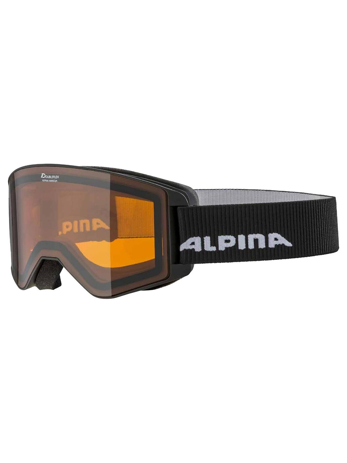 Горнолыжные очки Alpina Narkoja Black/Orange S2 24/25 Черный, для мужчин