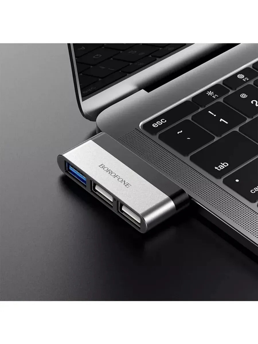 Универсальный адаптер Type-C с USB портами — фото 1