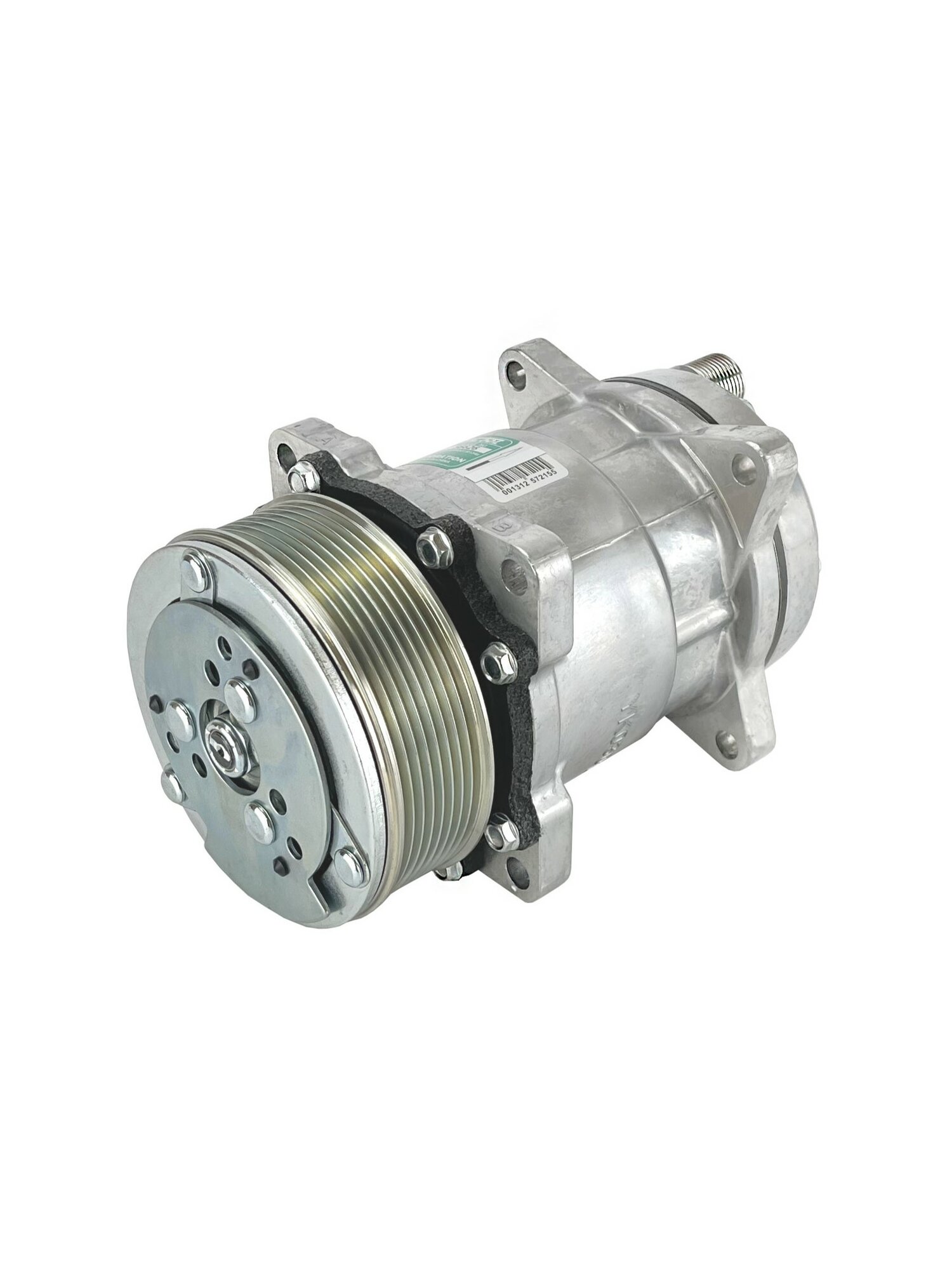 Компрессор кондиционера Sanden 5H14 (12V, PV8) выходы горизонтальные (O-ring) 3/4"-7/8 универсальный