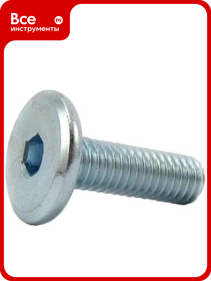 Мебельный винт с полной резьбой 6х60 мм 30 шт. для сборки мебели DIN 7420 оцинкованный ARNO INDUSTRIES A19000606031442