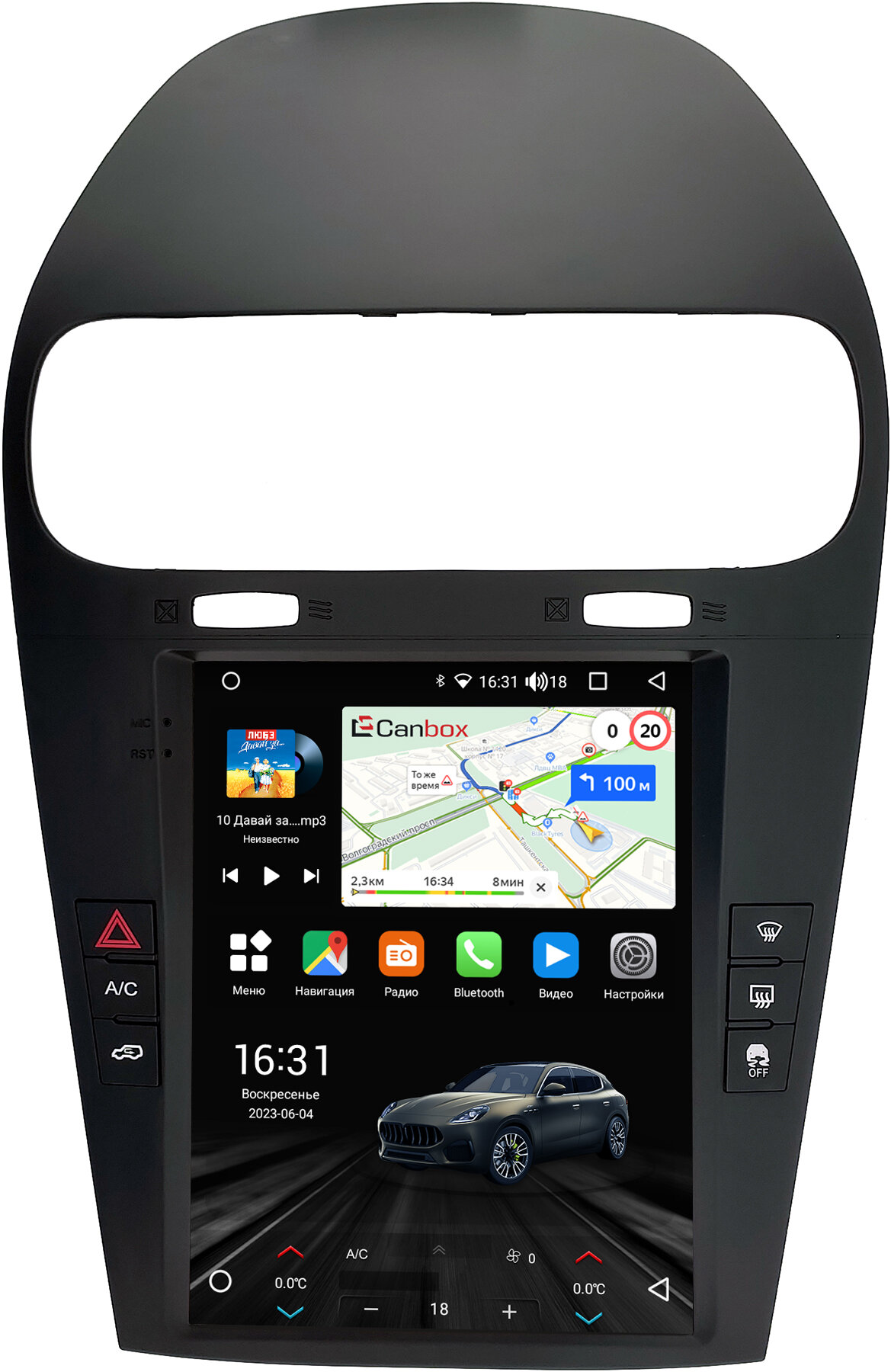 Штатная магнитола Dodge Journey 2011-2020 Canbox M-Line (Tesla) 9.7" 4/64 5622-1312-141 Android 10 (4G-SIM, DSP, QLed)