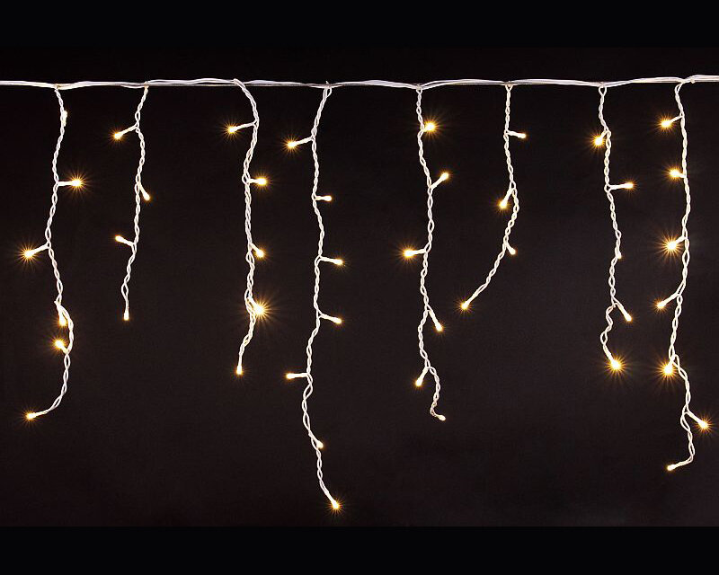Гирлянда светодиодная A-012R WW светодиодная гирлянда "бахрома" 3x0.6м 140LED белый провод