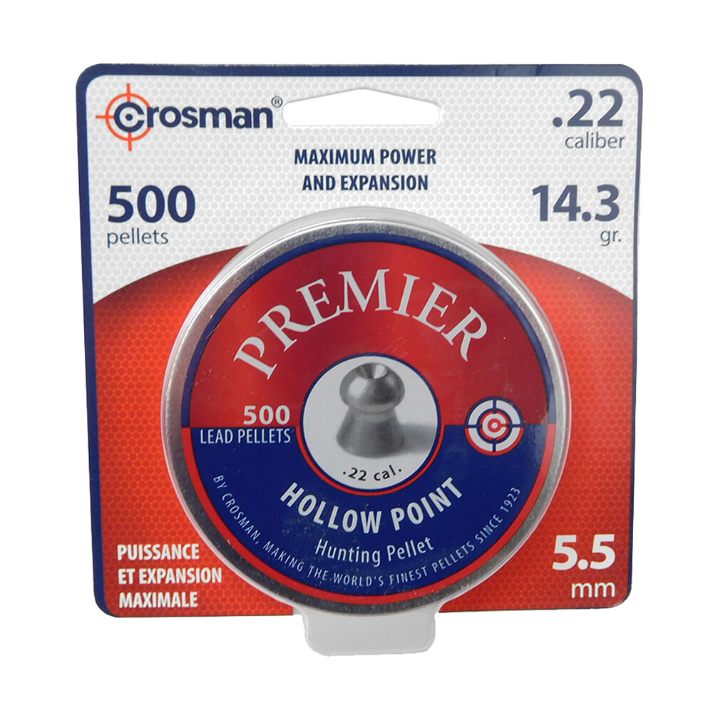 Пули пневматические Crosman Premier Hollow Point 5,5 мм 14,3 гр 500 шт