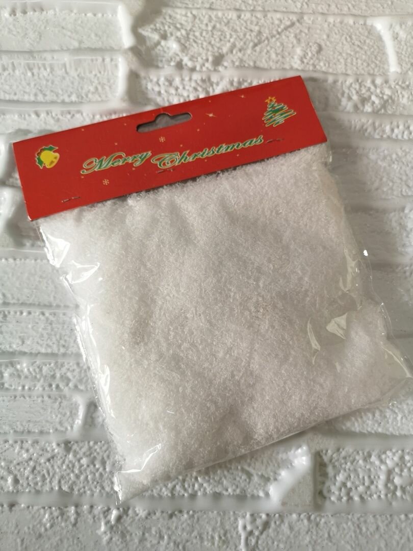 Снег искусственный рассыпчатый 2 упаковки В коплекте (500 грамм)