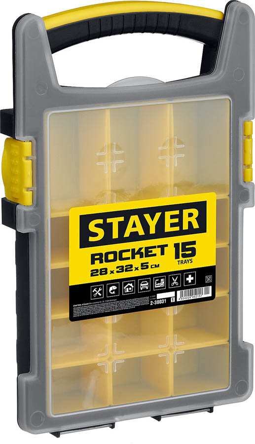 Пластиковый органайзер STAYER ROCKET-15 2-38031_z01