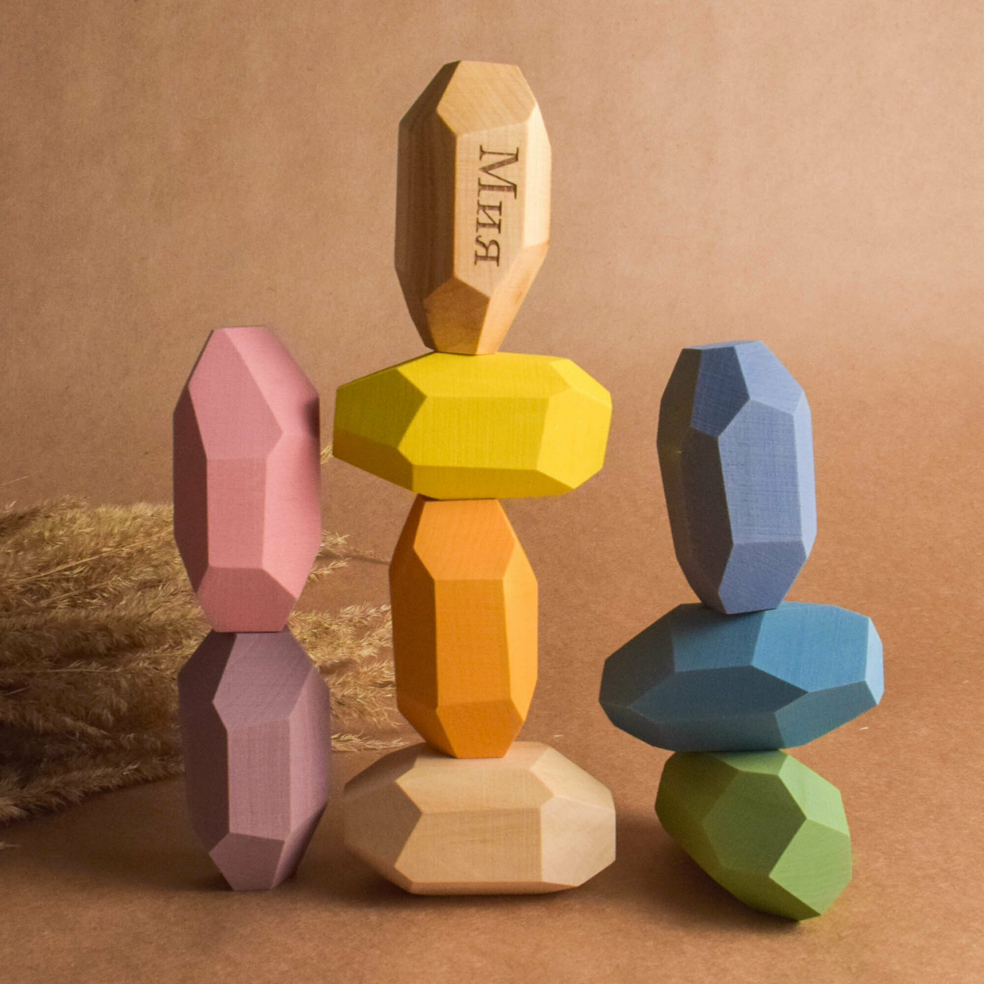 Настольная Игра для Детей Башня Деревянный Балансир Туми Иши с Вашей Гравировкой