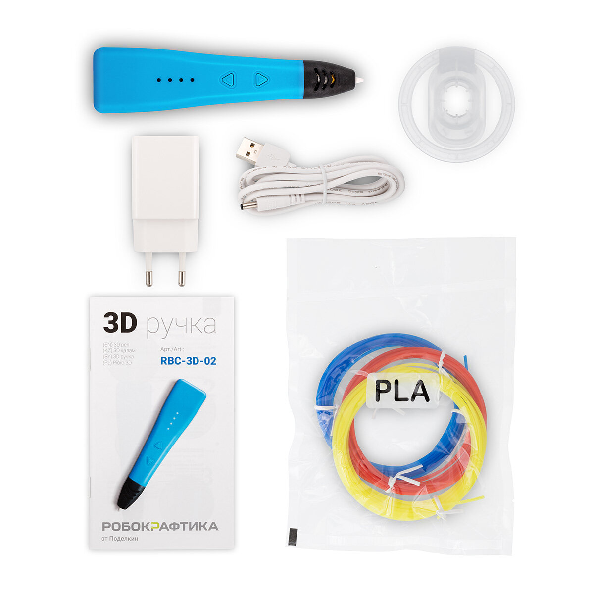 3D-ручка "Поделкин" "Робокрафтика" RBC-3D-02 синяя