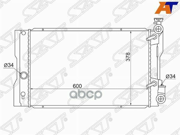 Радиатор Toyota Corolla (E150) 06-13 / Wish 09-17 Sat арт. TY0001-140
