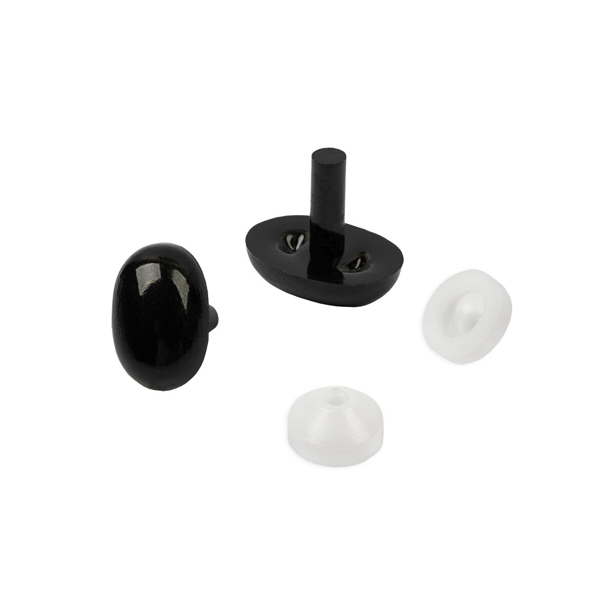 Нос пластиковый "HobbyBe" HKO-14 с фиксатором 14 мм x 10.5 мм чёрный