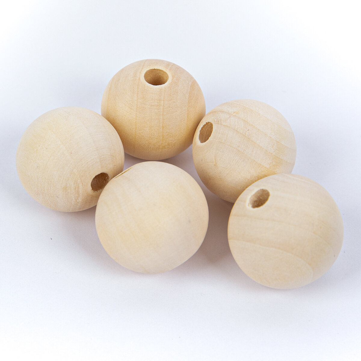 Бусины деревянные "Zlatka" HWBE-30 30 мм 40 г светлое дерево