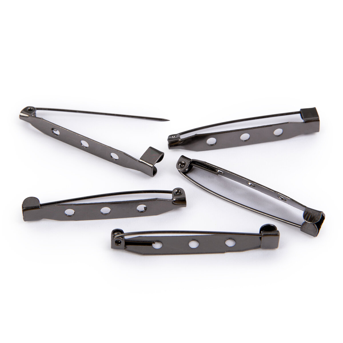 Заготовки для броши "Zlatka" DC-316/5 4 см 5 шт №03 под черный никель