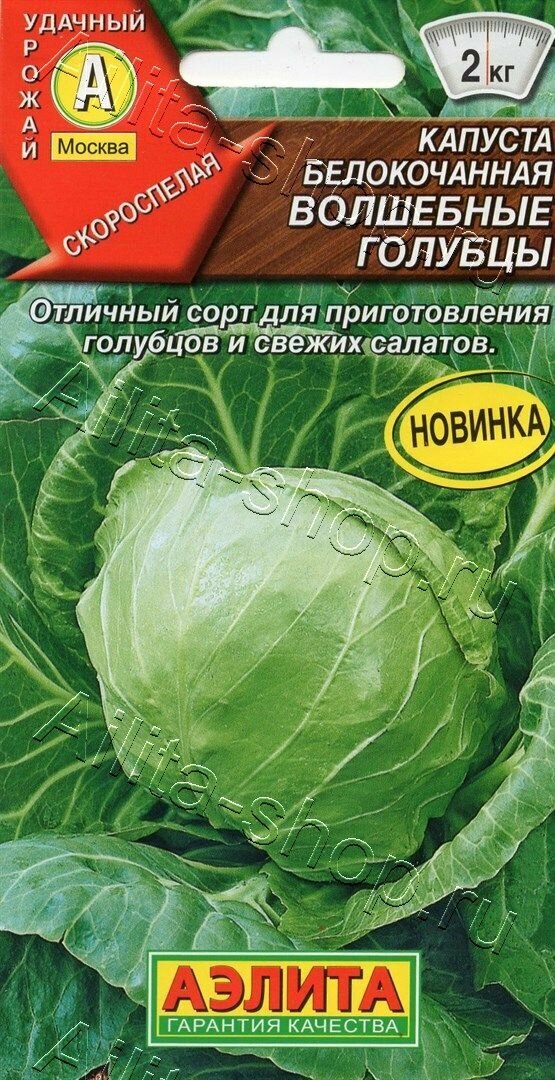 Семена Капуста белокачанная Волшебные голубцы 0,3г Ранние (Аэлита)