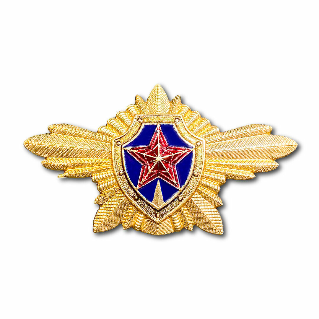Эмблема На Тулью Фуражки ФСО России Золотистая (Золотистый / Усики)