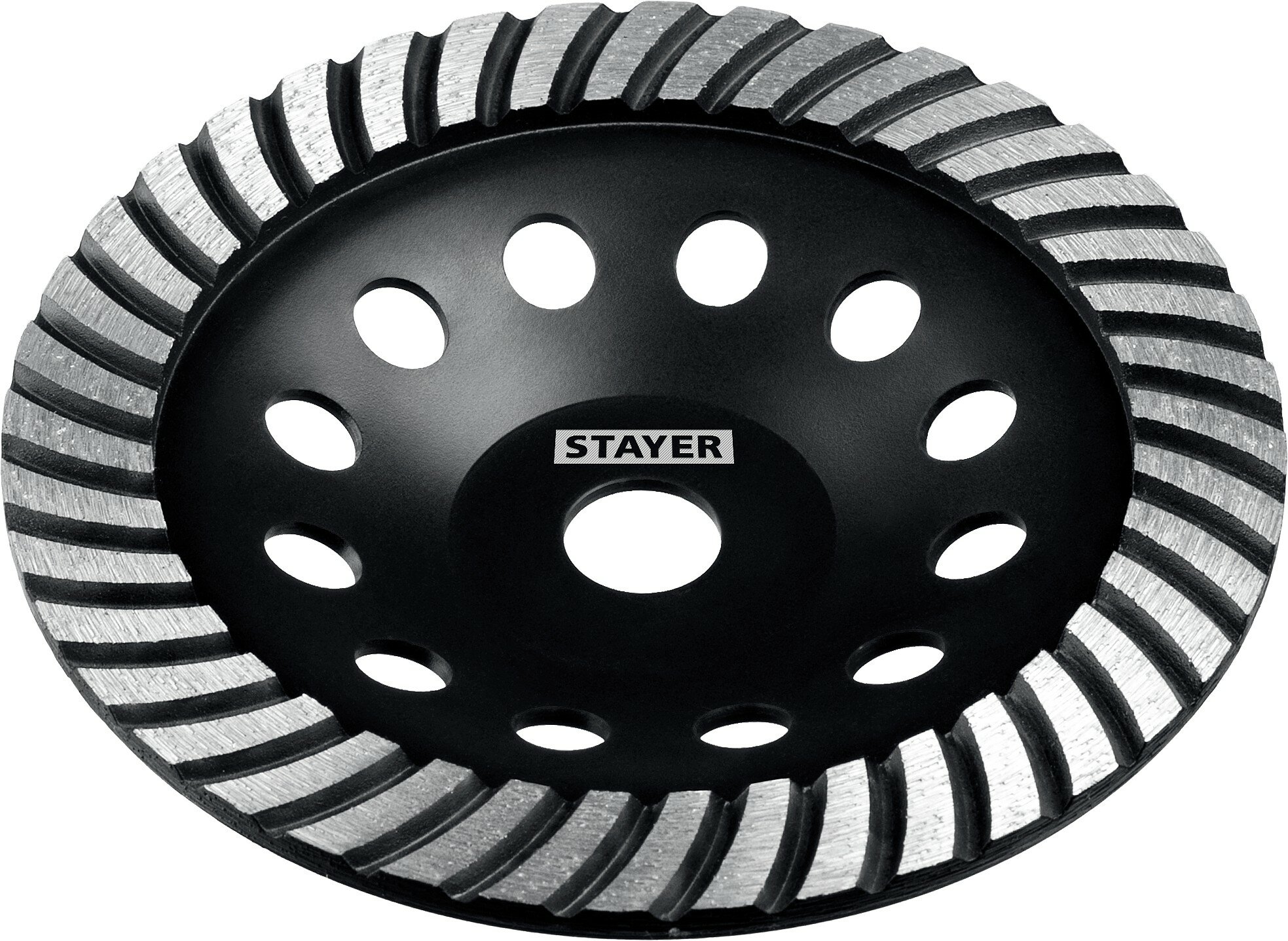 STAYER Турбо d 180 мм, Сегментированная алмазная шлифовальная чашка (33380-180_z02)