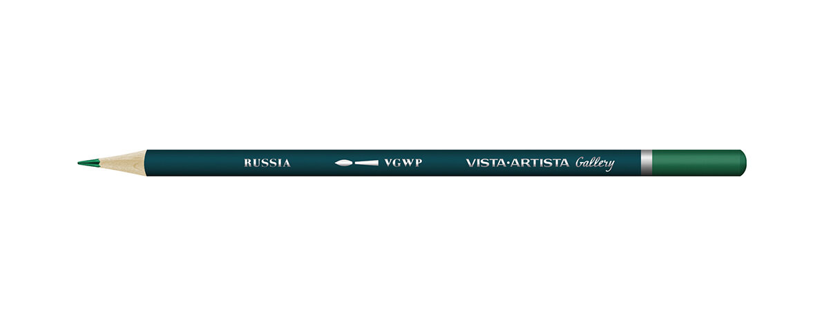 Карандаш акварельный "VISTA-ARTISTA" "Gallery" VGWP художественный заточенный 636 Зеленая тень (Green shadow)